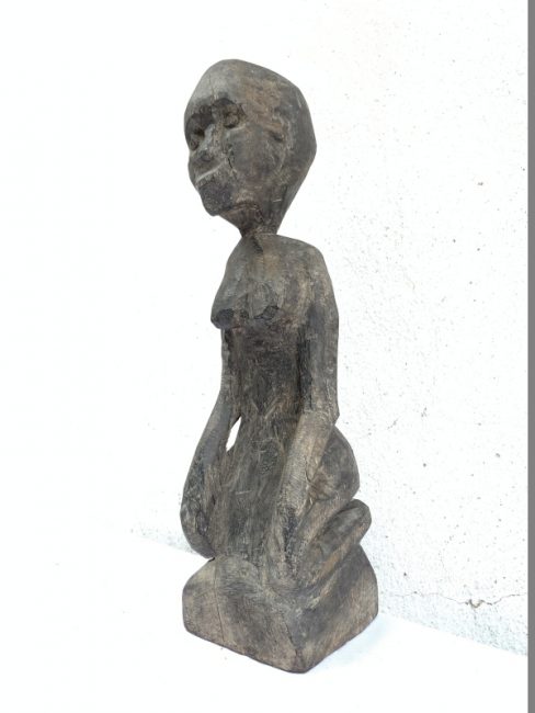 Women Sculpture WOOD ARTIFACT DAYAK STATUE Antique Authentic