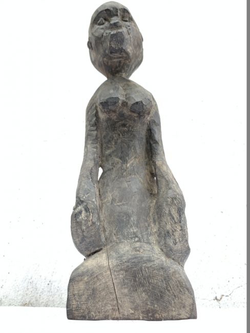 Women Sculpture WOOD ARTIFACT DAYAK STATUE Antique Authentic