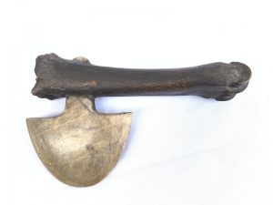 Tribal Axe Jaw Bone Weapon Kapak Jawa Hindu Stone Blade Knife