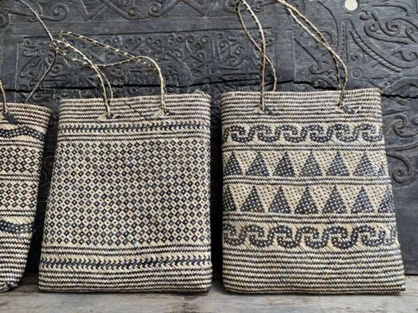 Handmade Bag (3 Pieces) Weaving Basket Handbag Fiber Art
