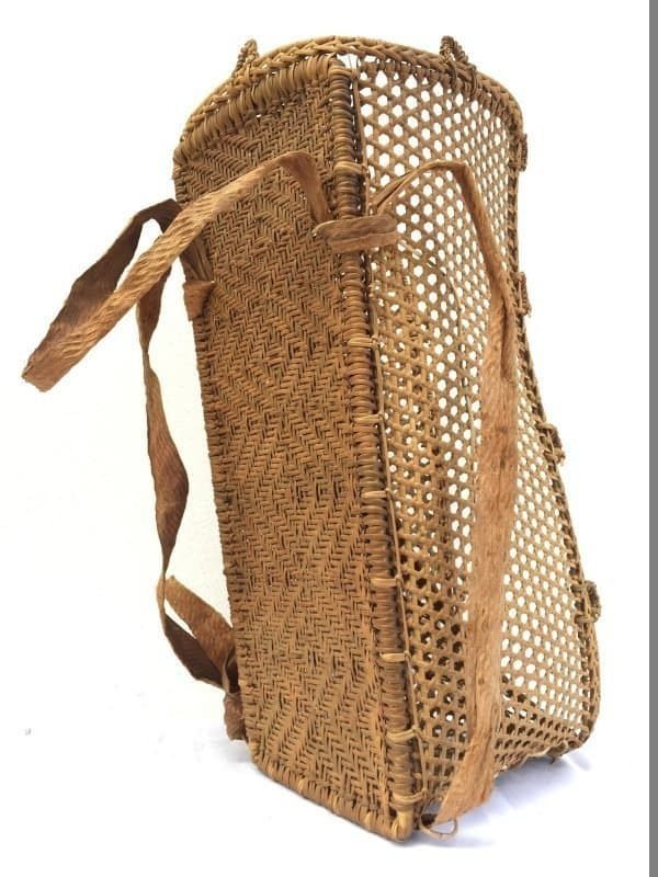 Tribal Backpack AUTHENTIC 650mm RATTAN TAMBOK Basket Asia