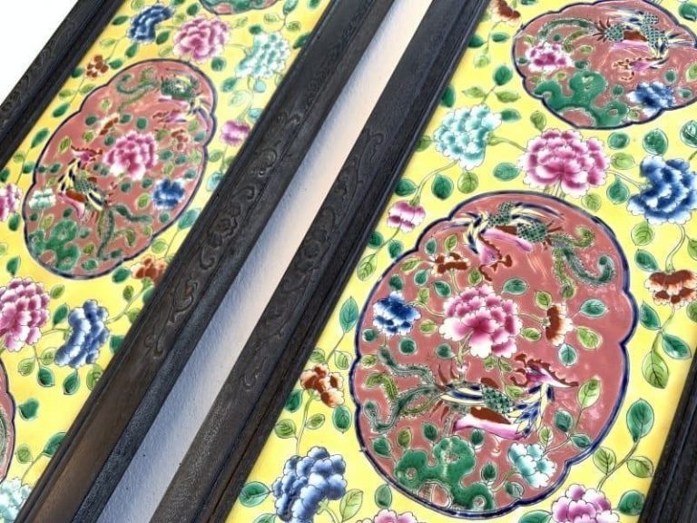 NYONYA PAINTING Porcelain Peranakan Wall Drawing Deco Asia