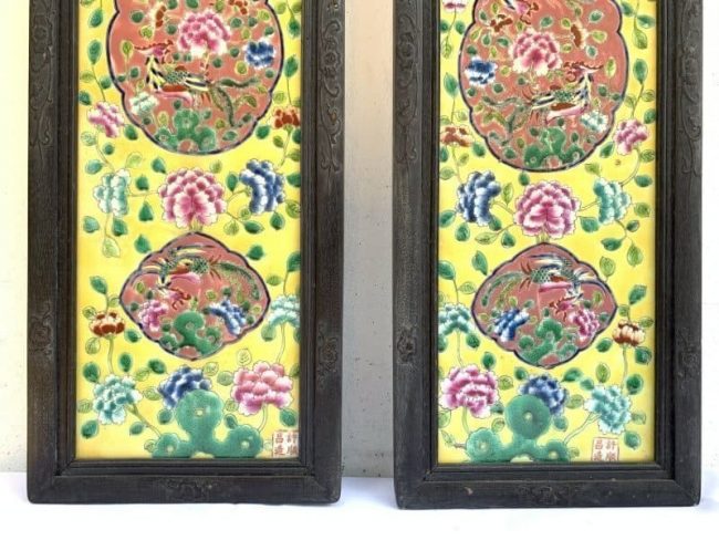 NYONYA PAINTING Porcelain Peranakan Wall Drawing Deco Asia