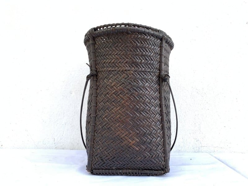 Forest Basket Antique Fiber Art Tambok Weaving Woven Art Borneo