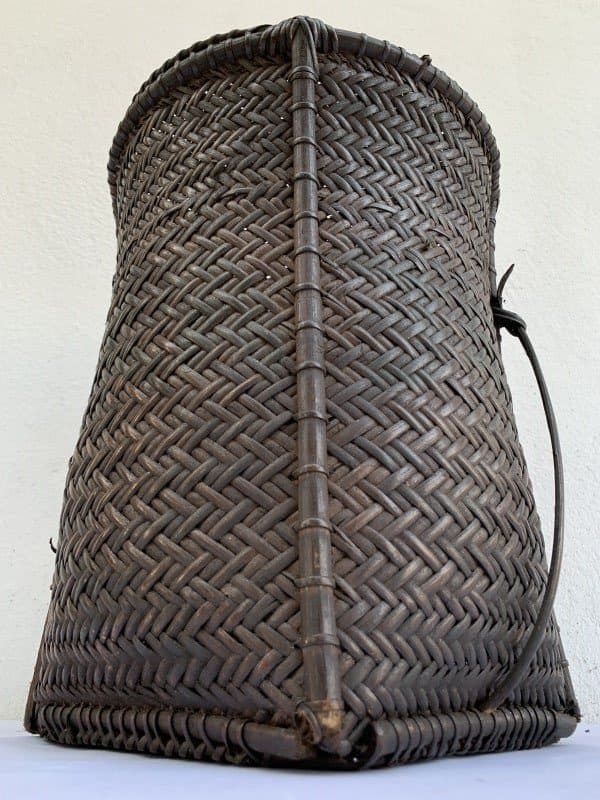 Forest Basket Antique Fiber Art Tambok Weaving Woven Art Borneo